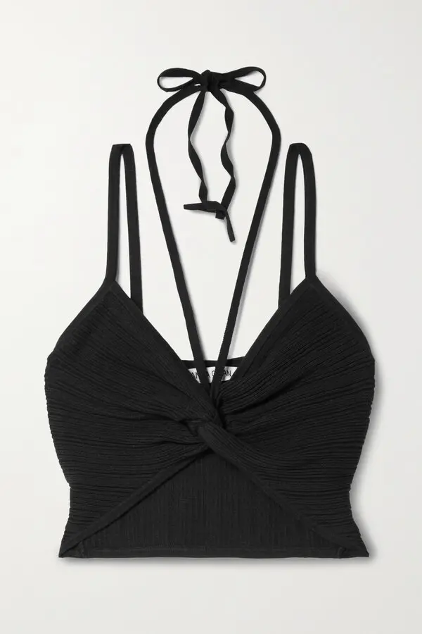 Anna Quan Tori Cropped Top - Black