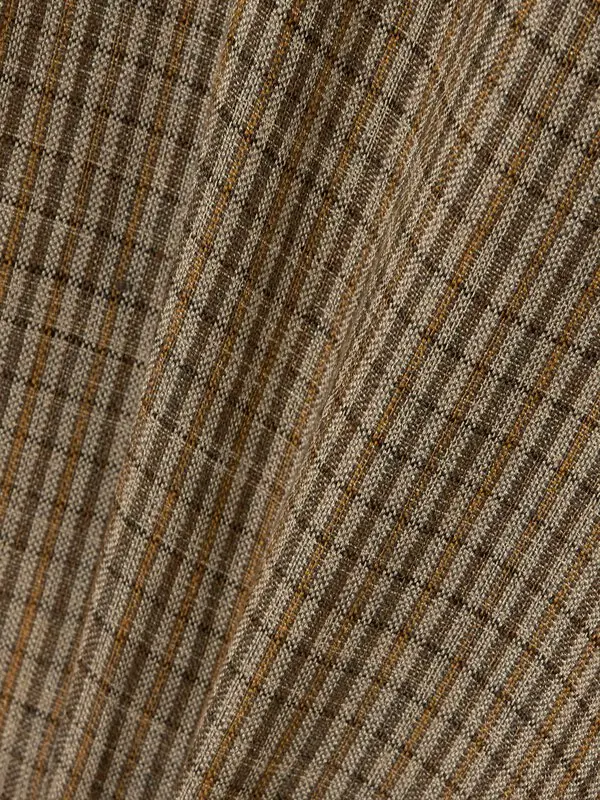 Acne Studios Embroidered Checked Linen-blend Maxi Skirt