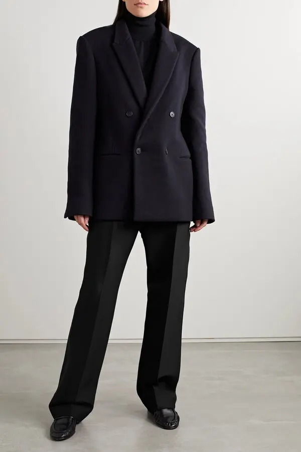 THE ROW Hector Wool And Silk-blend Pants