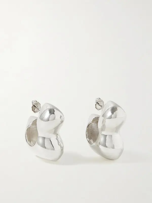 Agmes Simone Bodmer-turner Bubble Recycled Sterling Hoop Earrings - Silver