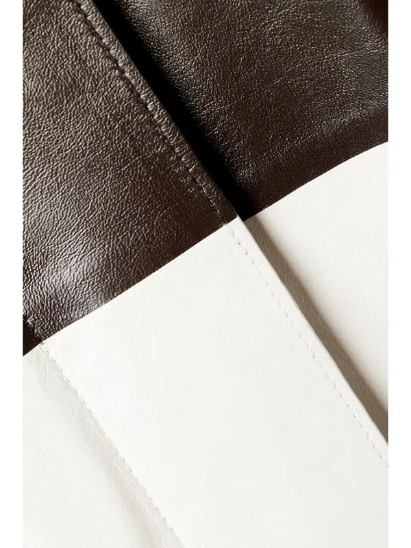 THE ROW Traviesa Color-block Leather Trench Coat