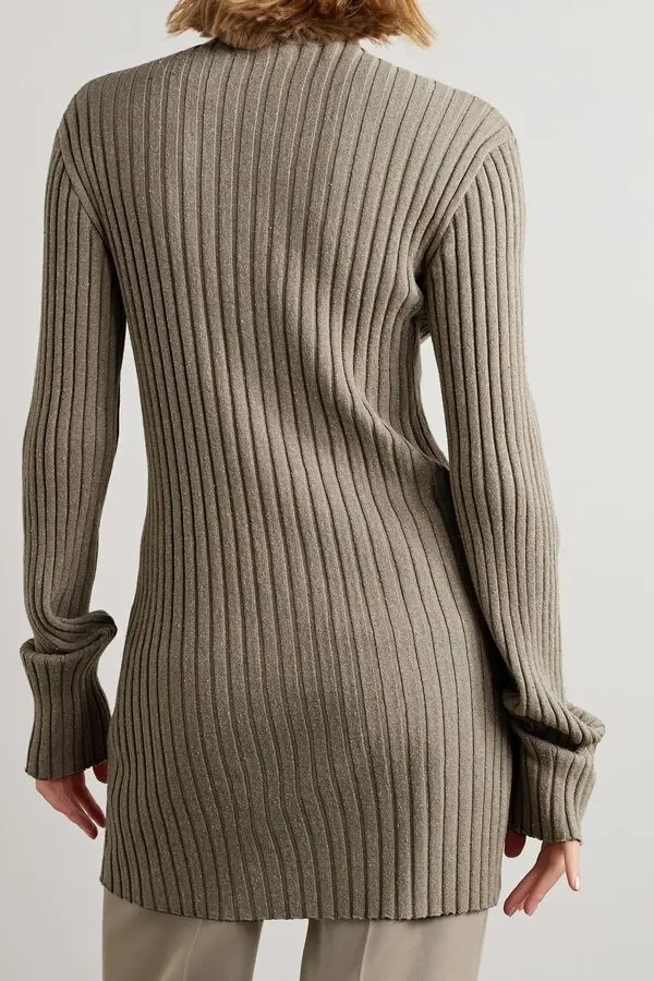 THE ROW Deidree Ribbed Silk Sweater