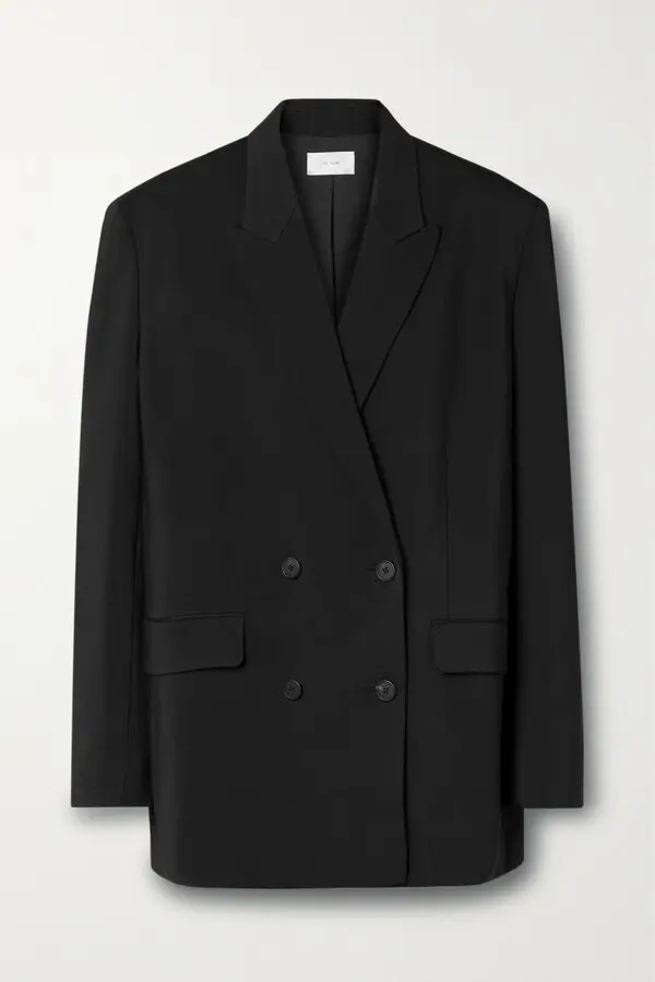 THE ROW Tristana Double-breasted Twill Blazer