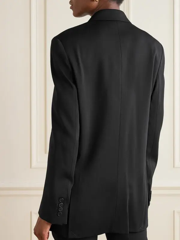 THE ROW Tristana Double-breasted Twill Blazer