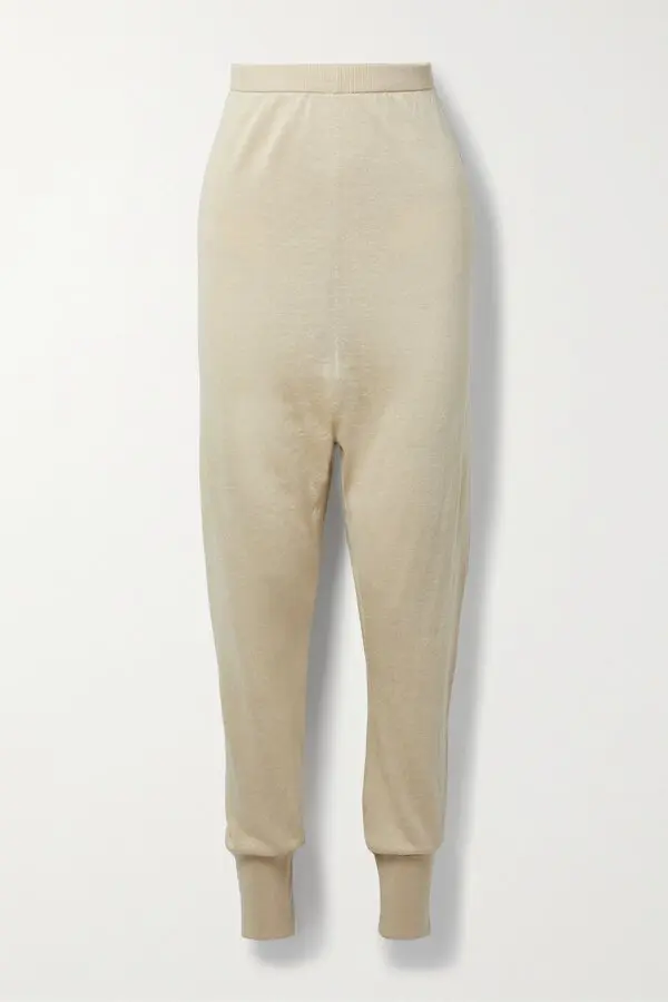 THE ROW Dalbero Linen And Silk-blend Tapered Pants - Cream