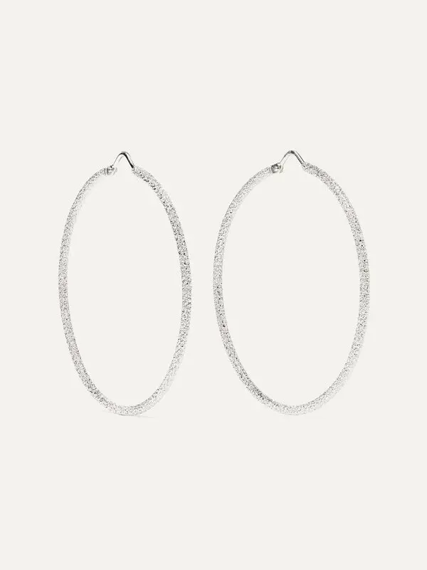 Carolina Bucci Florentine 18-karat Hoop Earrings - Silver