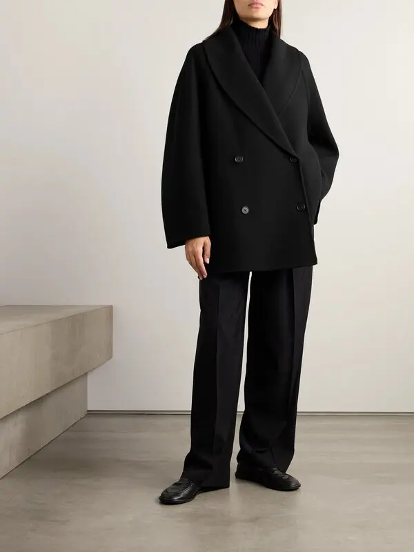 THE ROW Polli Double-breasted Wool-blend Coat
