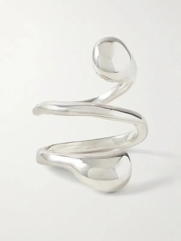 Agmes Dual Flora Recycled Ring - Silver