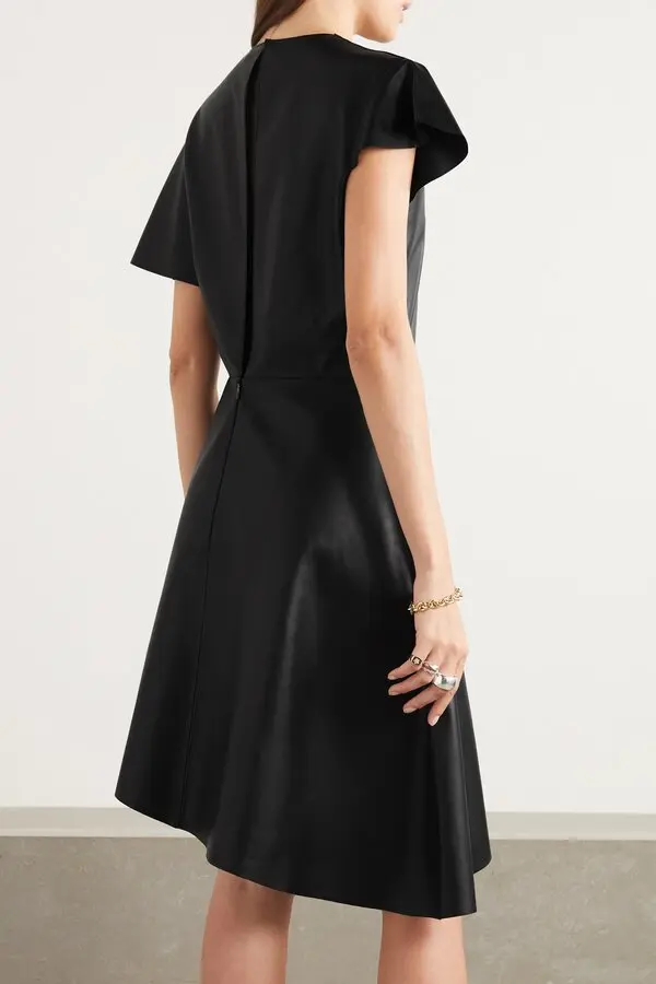 Loewe Asymmetric Paneled Faux Leather Dress