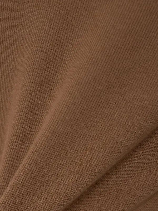 Eterne Strapless Ribbed Maxi Dress