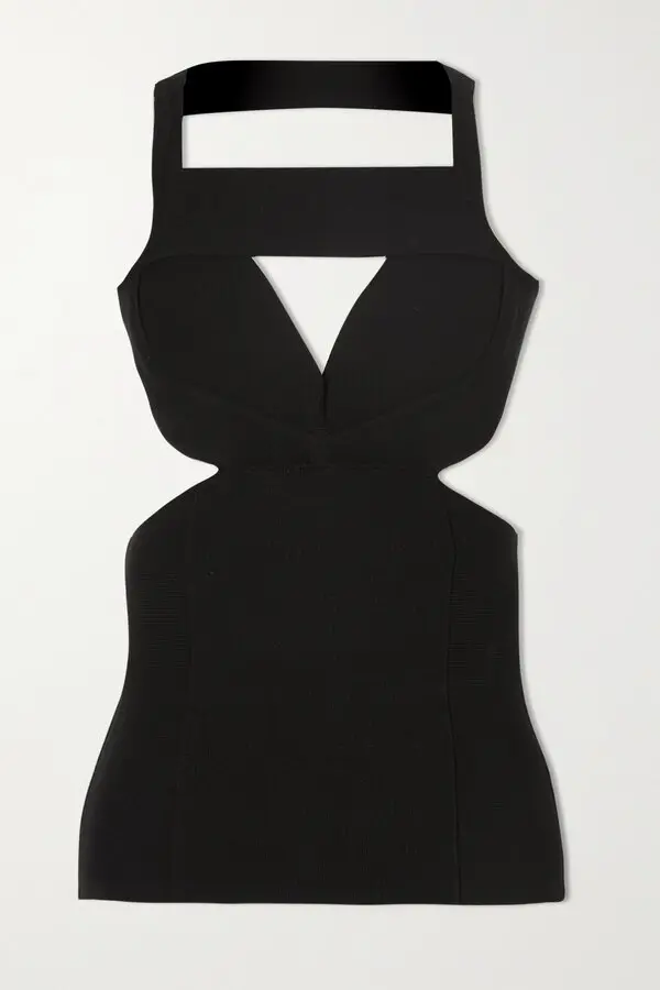 Rick Owens Open-back Stretch-knit Top - Black