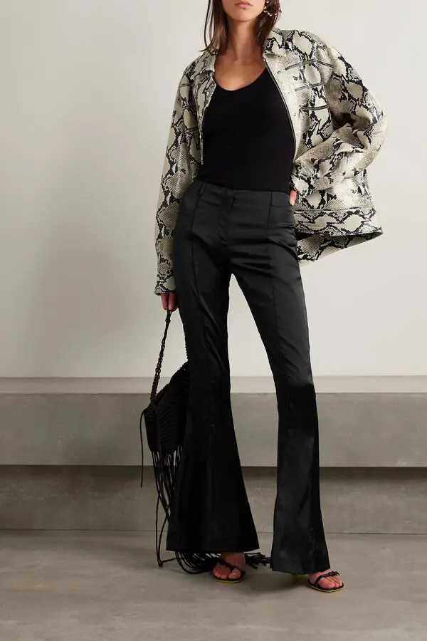 Acne Studios Flared Satin Trousers
