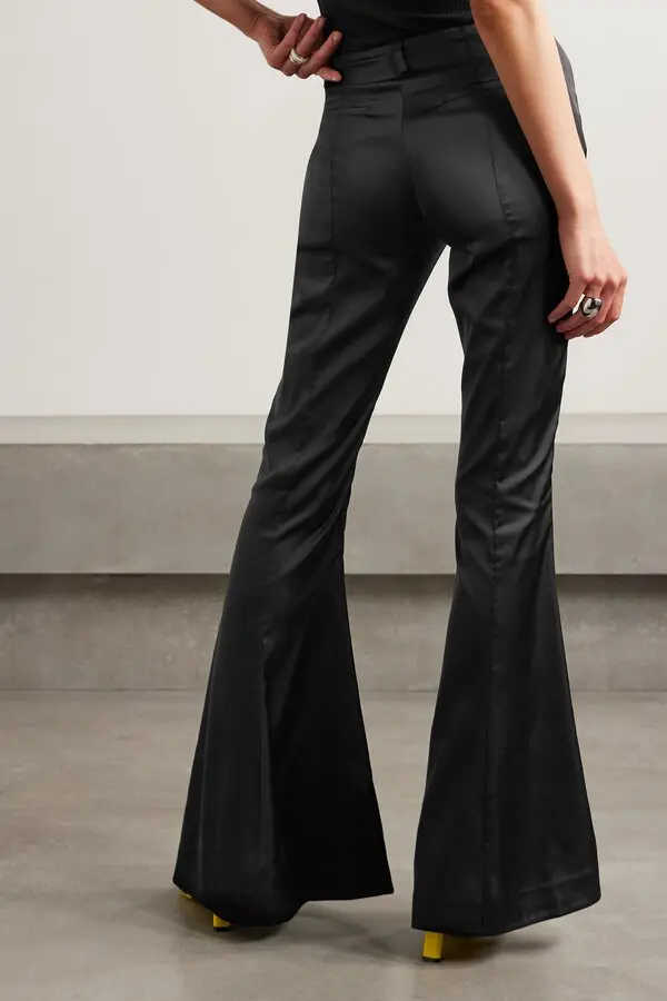 Acne Studios Flared Satin Trousers
