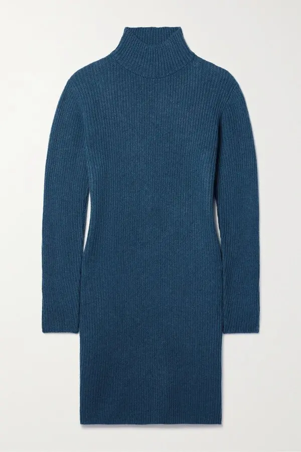 THE ELDER STATESMAN Ribbed Cashmere Midi Dress