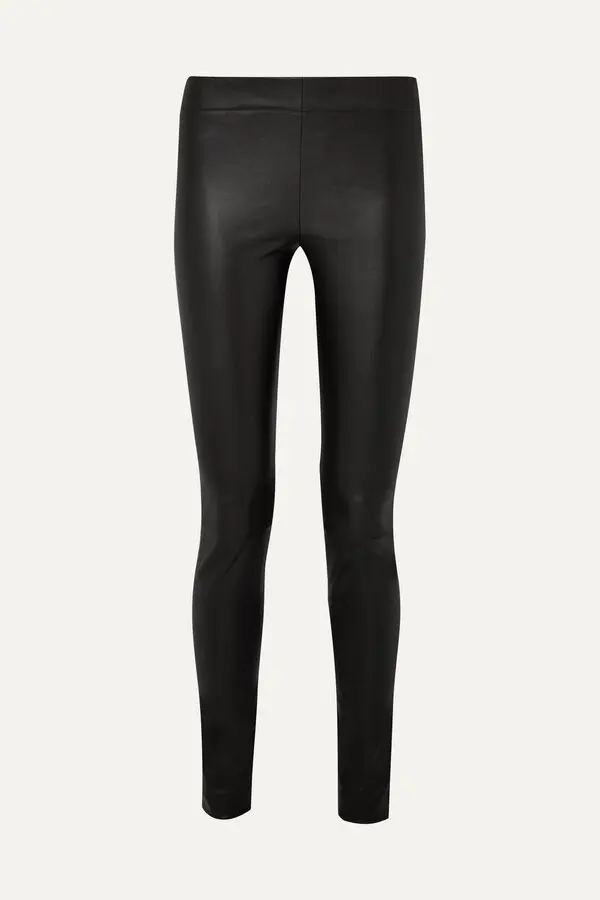 THE ROW Moto Stretch-leather Leggings