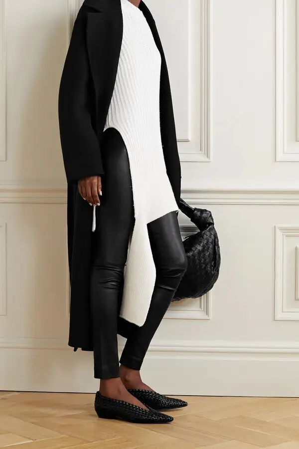 THE ROW Moto Stretch-leather Leggings