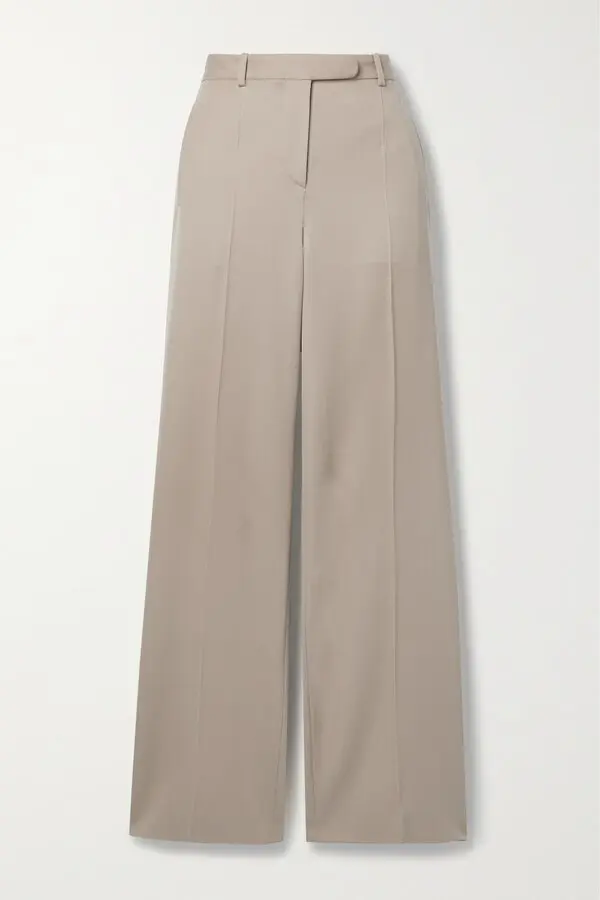 THE ROW Banew Wool-twill Straight-leg Trousers