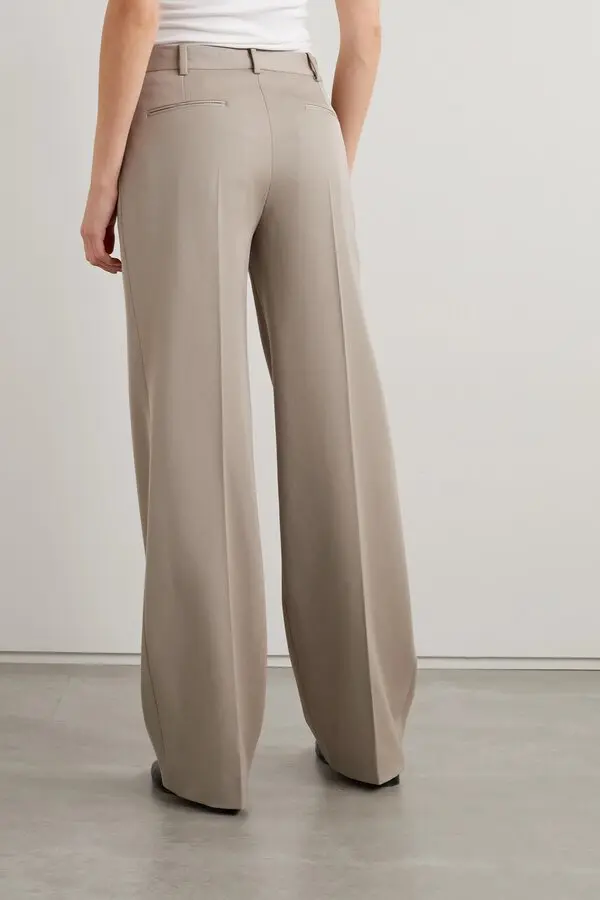 THE ROW Banew Wool-twill Straight-leg Trousers