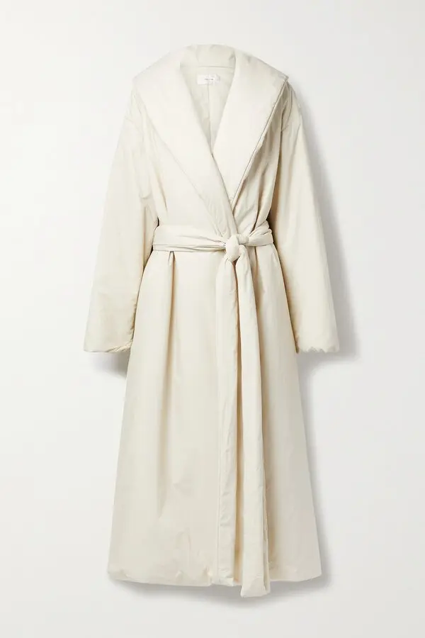 THE ROW Francine Padded Oversized Belted Shell Coat