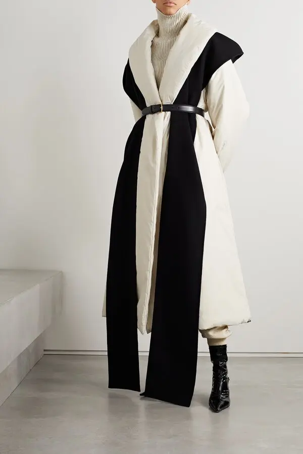 THE ROW Francine Padded Oversized Belted Shell Coat