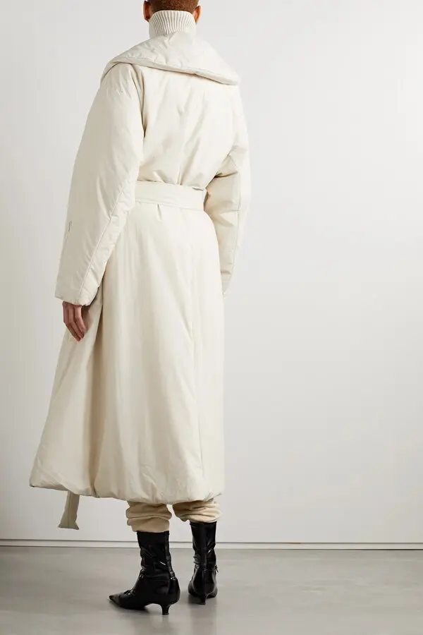THE ROW Francine Padded Oversized Belted Shell Coat