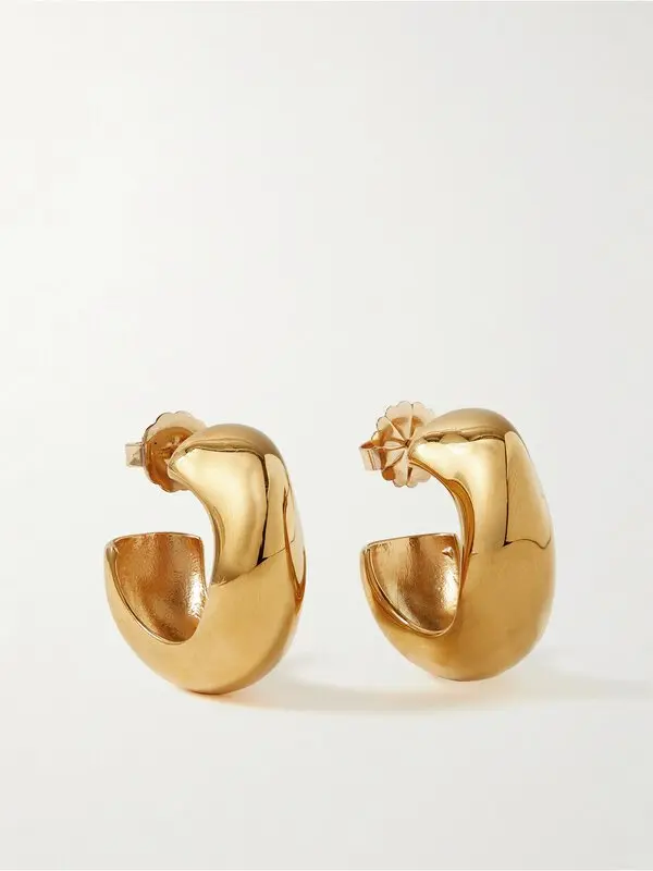 Agmes Celia Medium -plated Hoop Earrings - Gold
