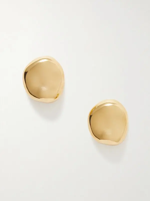 Agmes Gia Small Recycled Vermeil Earrings - Gold