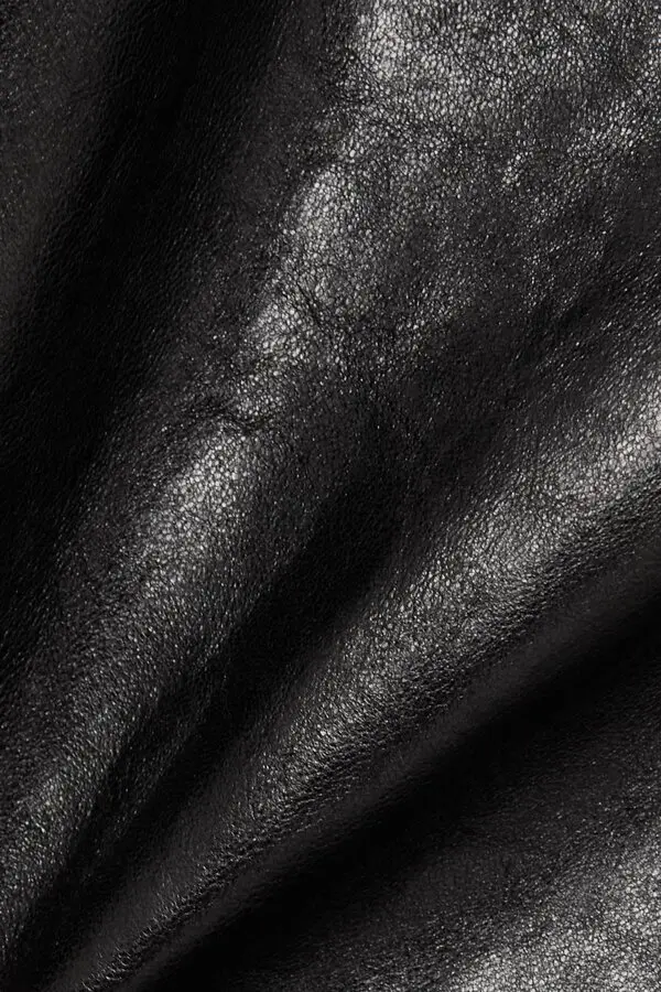 Acne Studios Crinkled Leather Straight-leg Pants - Black