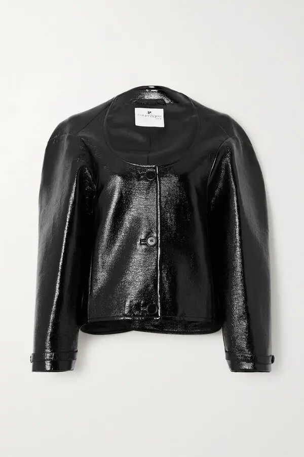 COURREGES Cocoon Convertible Coated Cotton-blend Jacket
