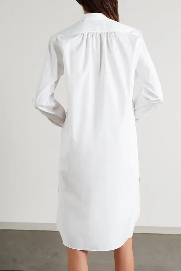 Charvet Elysee Oversized Cotton-poplin Nightdress - White