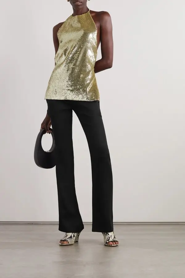 Acne Studios Zip-detailed Wool-blend Flared Trousers