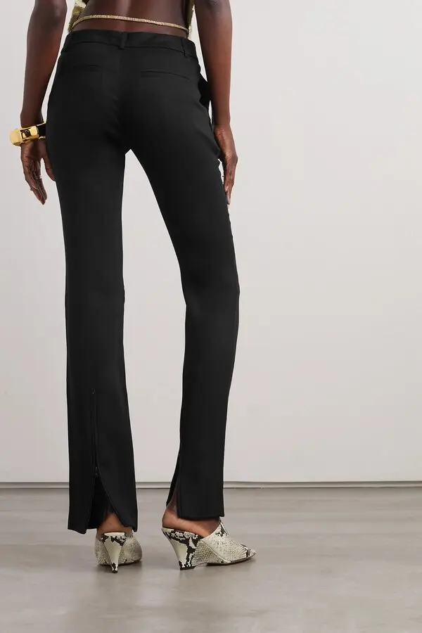 Acne Studios Zip-detailed Wool-blend Flared Trousers