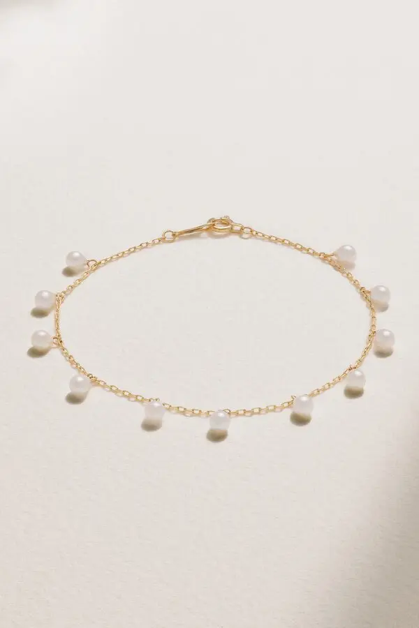 Mizuki 14-karat Akoya Pearl Bracelet - Gold