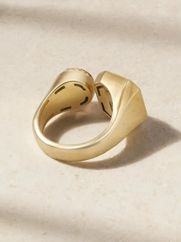 Jacquie Aiche 14-karat Gold, Diamond And Emerald Ring