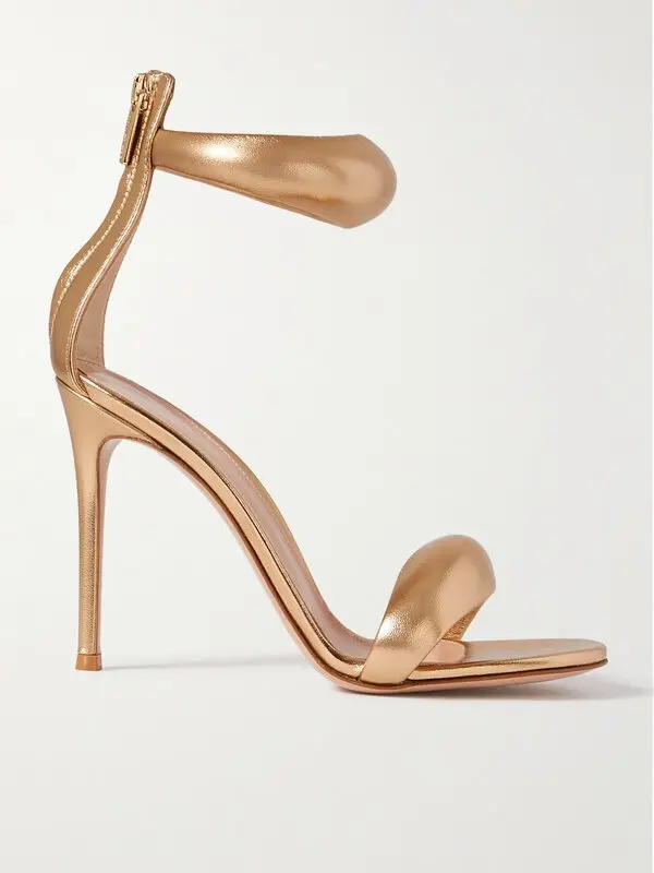 GIANVITO ROSSI Bijoux 105 Metallic Leather Sandals