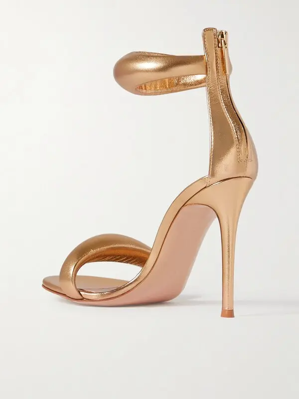 GIANVITO ROSSI Bijoux 105 Metallic Leather Sandals