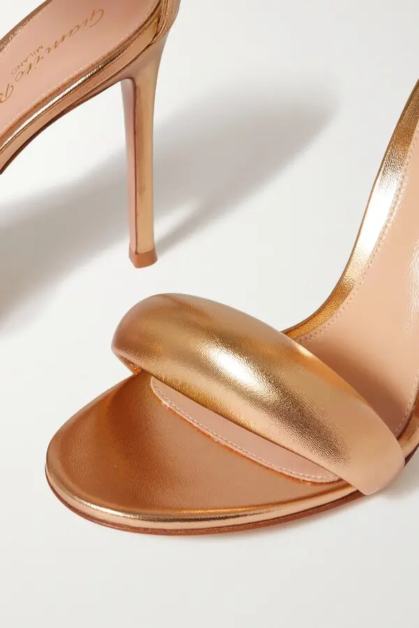 GIANVITO ROSSI Bijoux 105 Metallic Leather Sandals