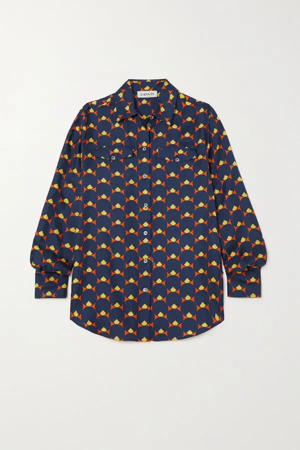 LANVIN Printed Silk Shirt