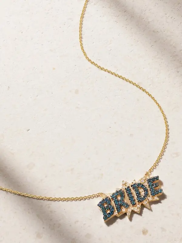 DIANE KORDAS The Alexandra Bride Pop Art 18-karat And Diamond Necklace - Gold