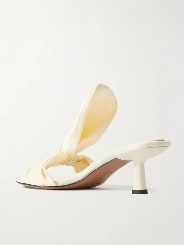 NEOUS Diana Bow-detailed Satin Sandals