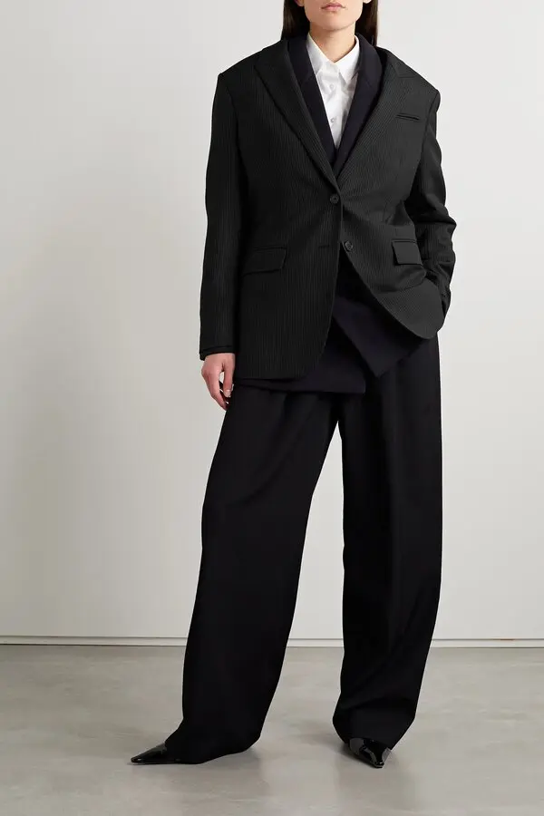 THE ROW Laudonia Pinstriped Wool Blazer