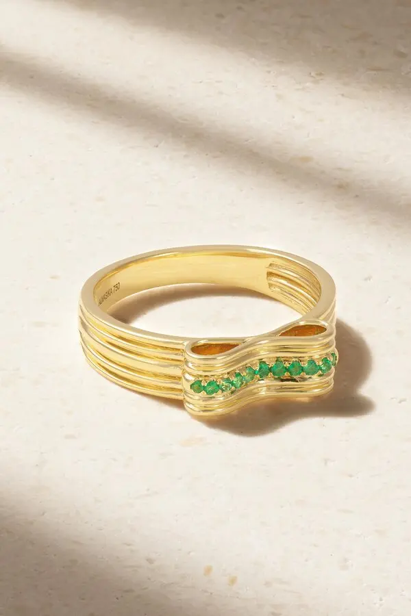 ALMASIKA Berceau 18-karat Emerald Ring - Gold
