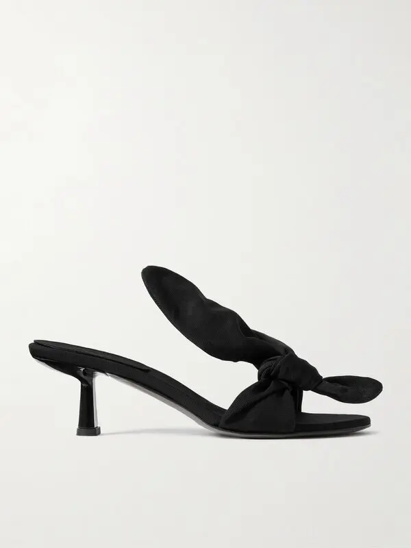 NEOUS Diana Bow-detailed Grosgrain Kitten Heel Sandals