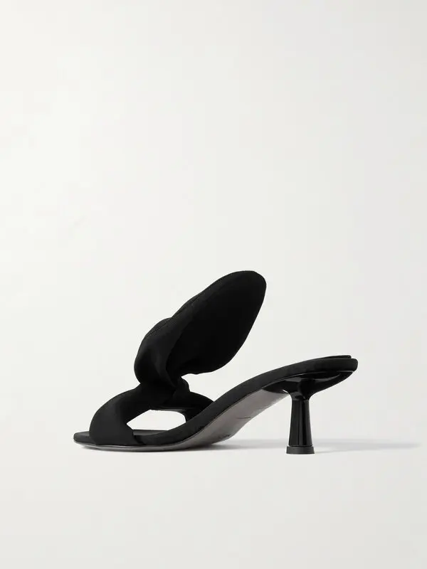 NEOUS Diana Bow-detailed Grosgrain Kitten Heel Sandals