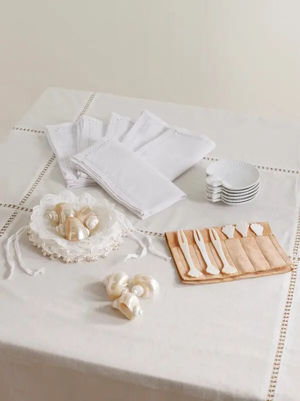 GOHAR WORLD Seafood Fantasy 30-piece Dinner Set - White