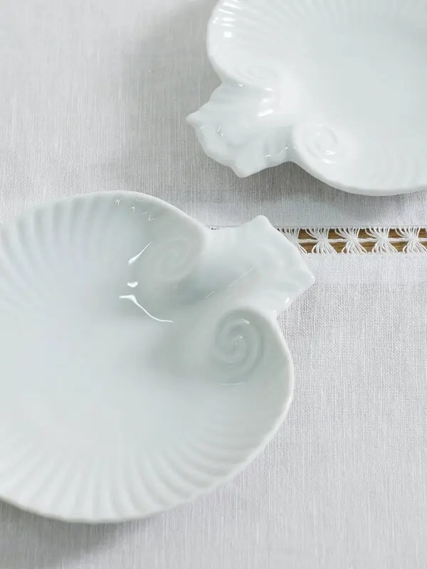 GOHAR WORLD Shell Set Of Two Porcelain Plates
