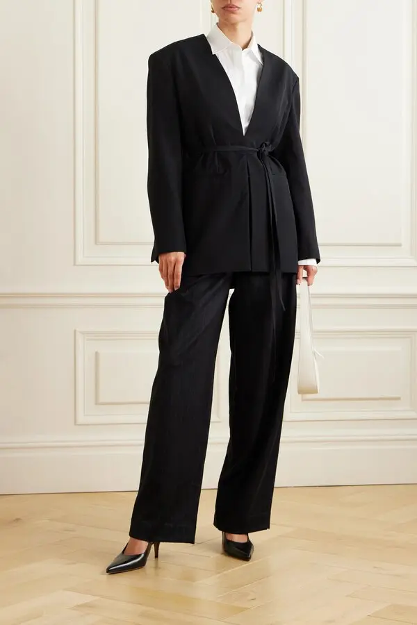 THE ROW Clio Belted Wool Blazer