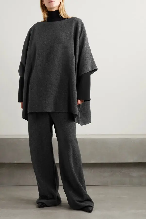 THE ROW Elize Oversized Cashmere-blend Cape