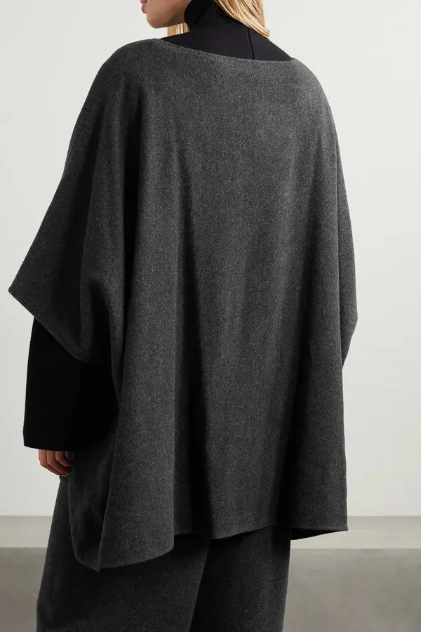 THE ROW Elize Oversized Cashmere-blend Cape
