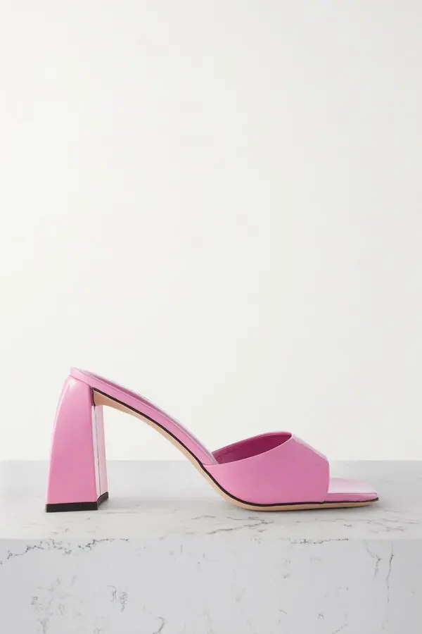 By Far Michele Patent-leather Mules